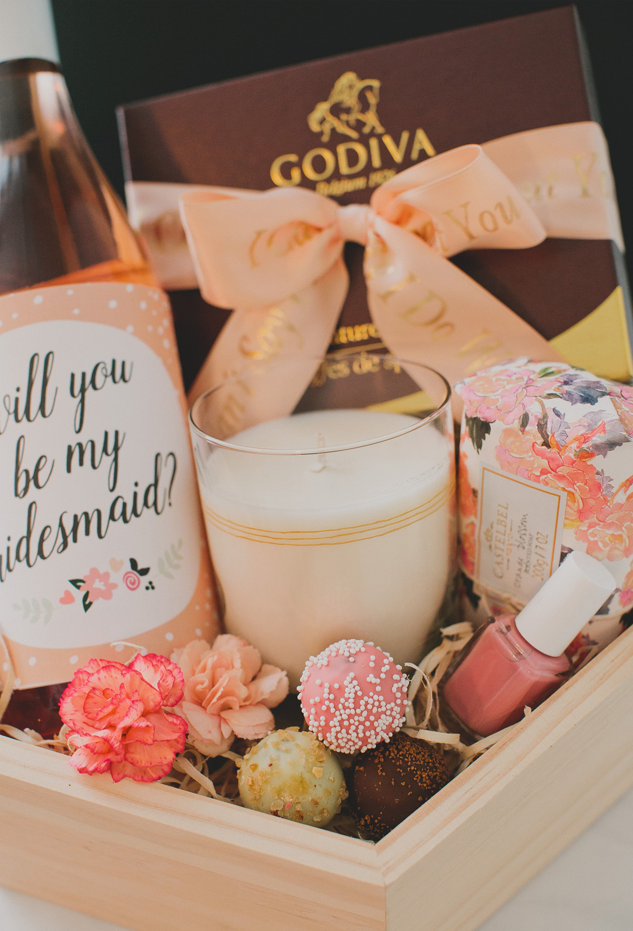 DIY This Will You Be My Bridesmaid Gift Box Green Wedding Shoes