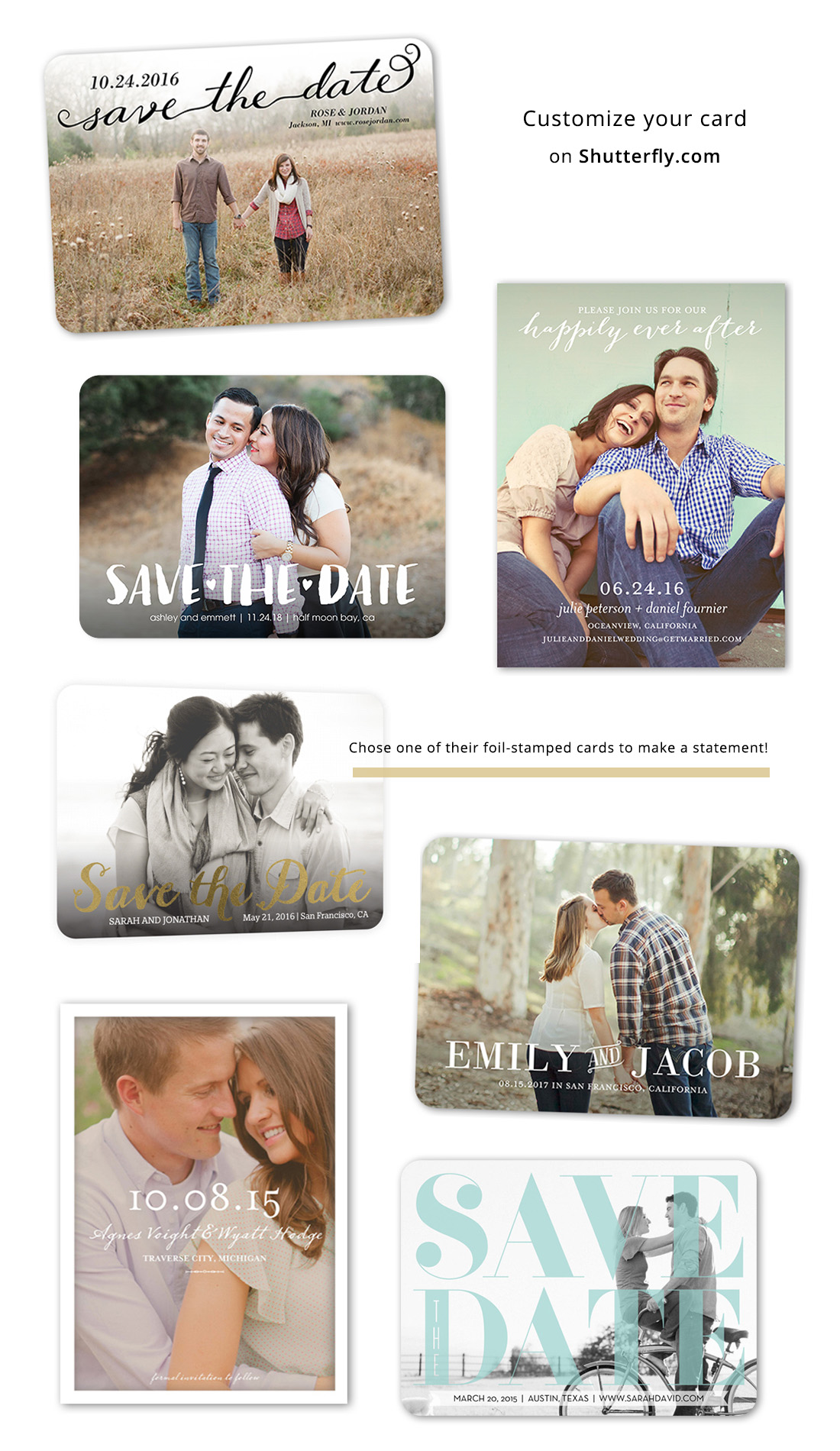 Customizable Save The Date Cards From Shutterfly Green Wedding Shoes