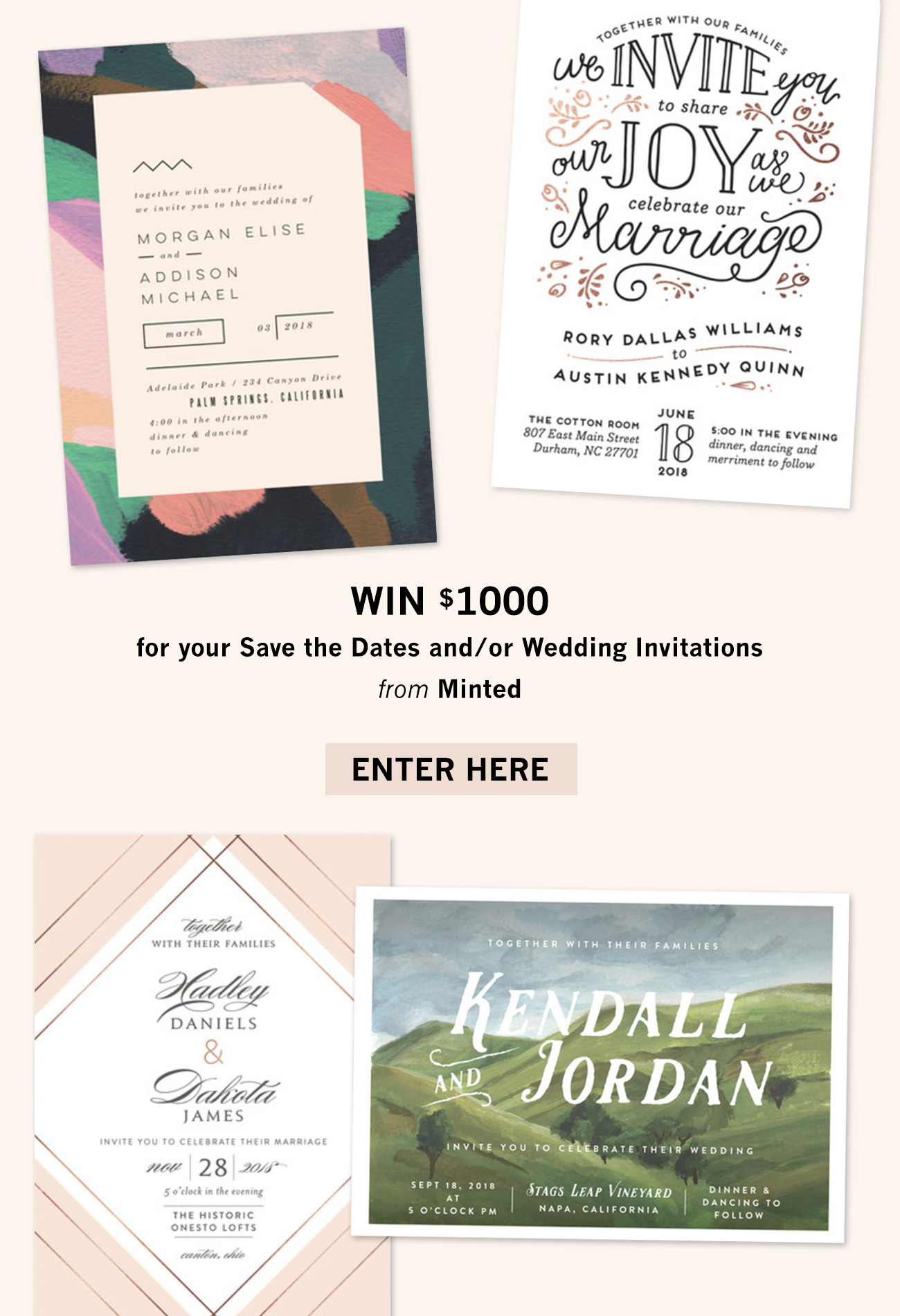 Invitation Suites from Minted + $1000 Giveaway - Green Wedding Shoes