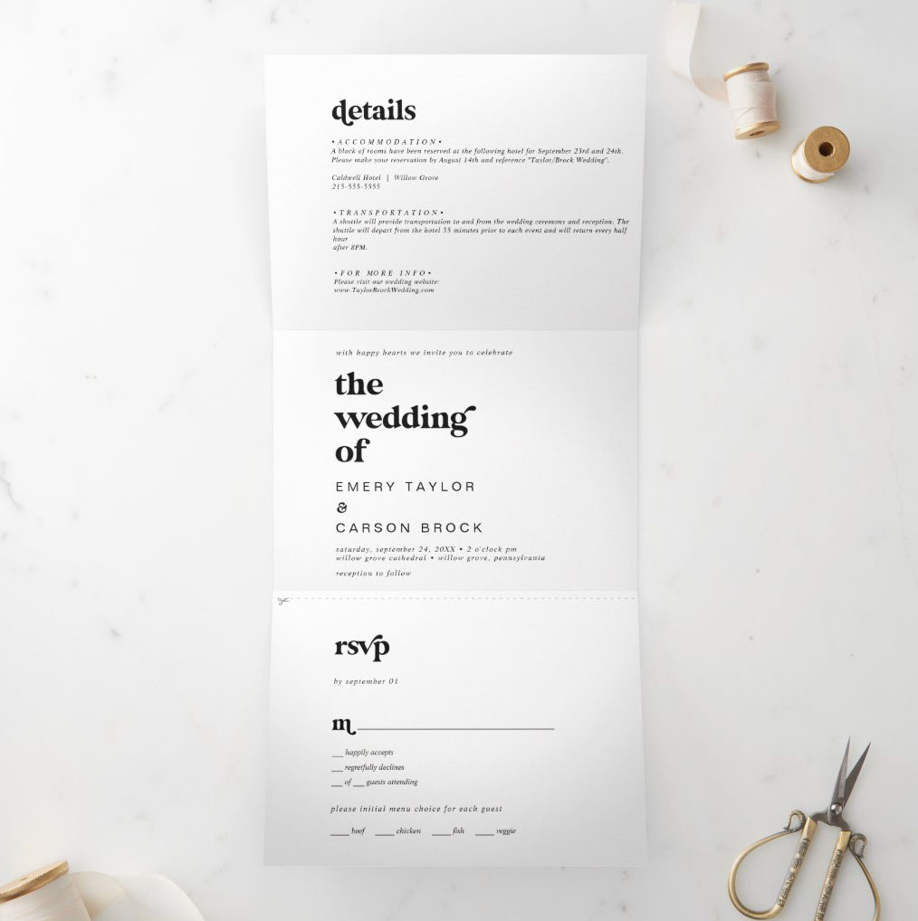 The Best Minimal Wedding Invitations to Customize + Buy Online