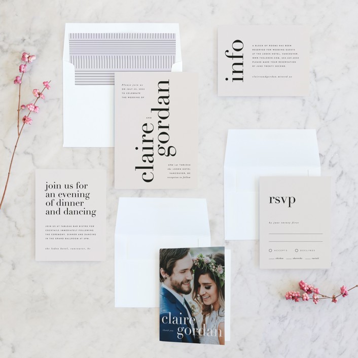 The Best Minimal Wedding Invitations to Customize + Buy Online in 2021