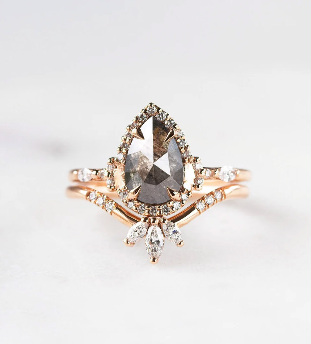 Salt and Pepper Diamond Engagement Ring Guide - 30 Best Rings