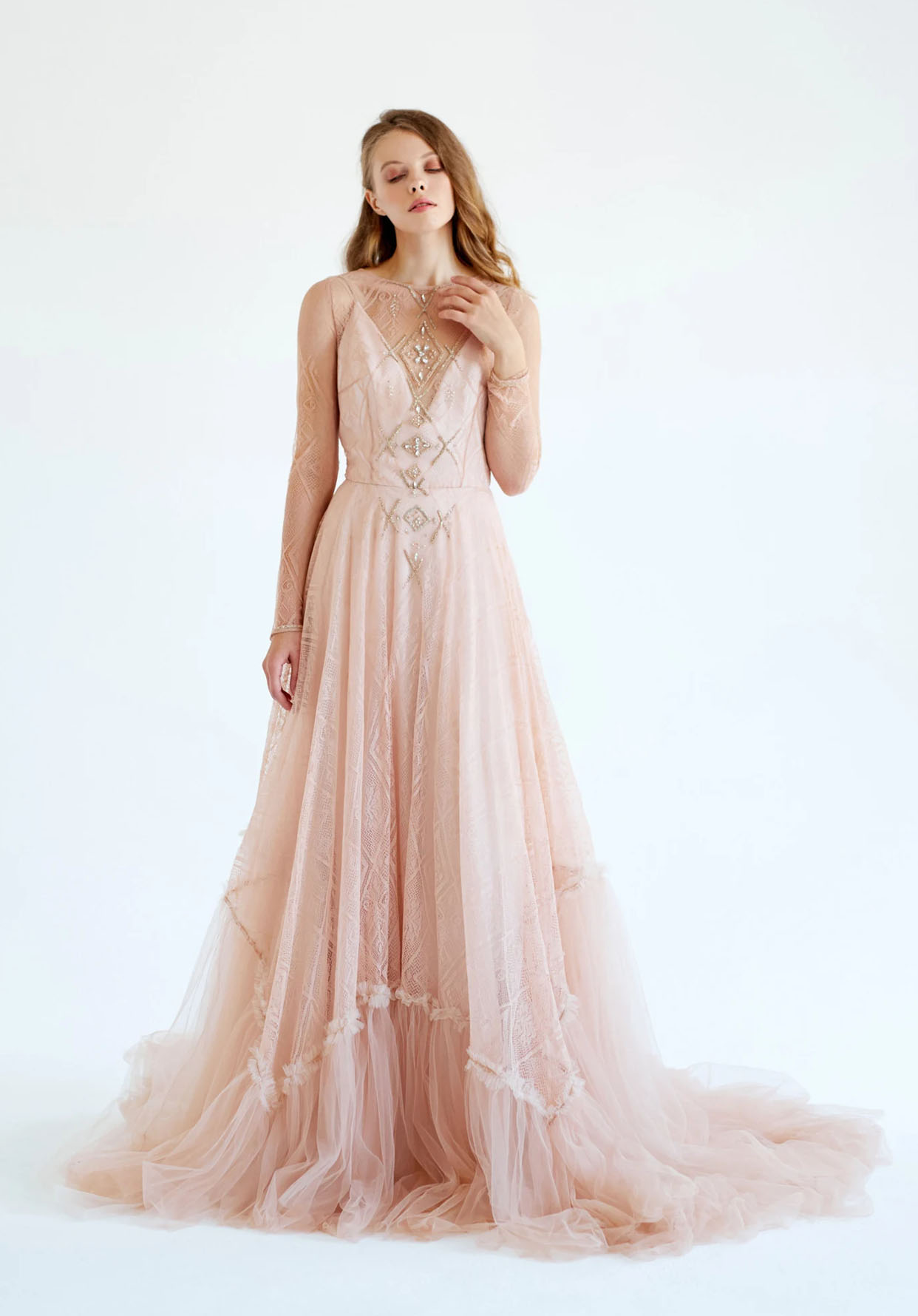31 Best Blush and Pink Wedding Dresses We’re Obsessed With