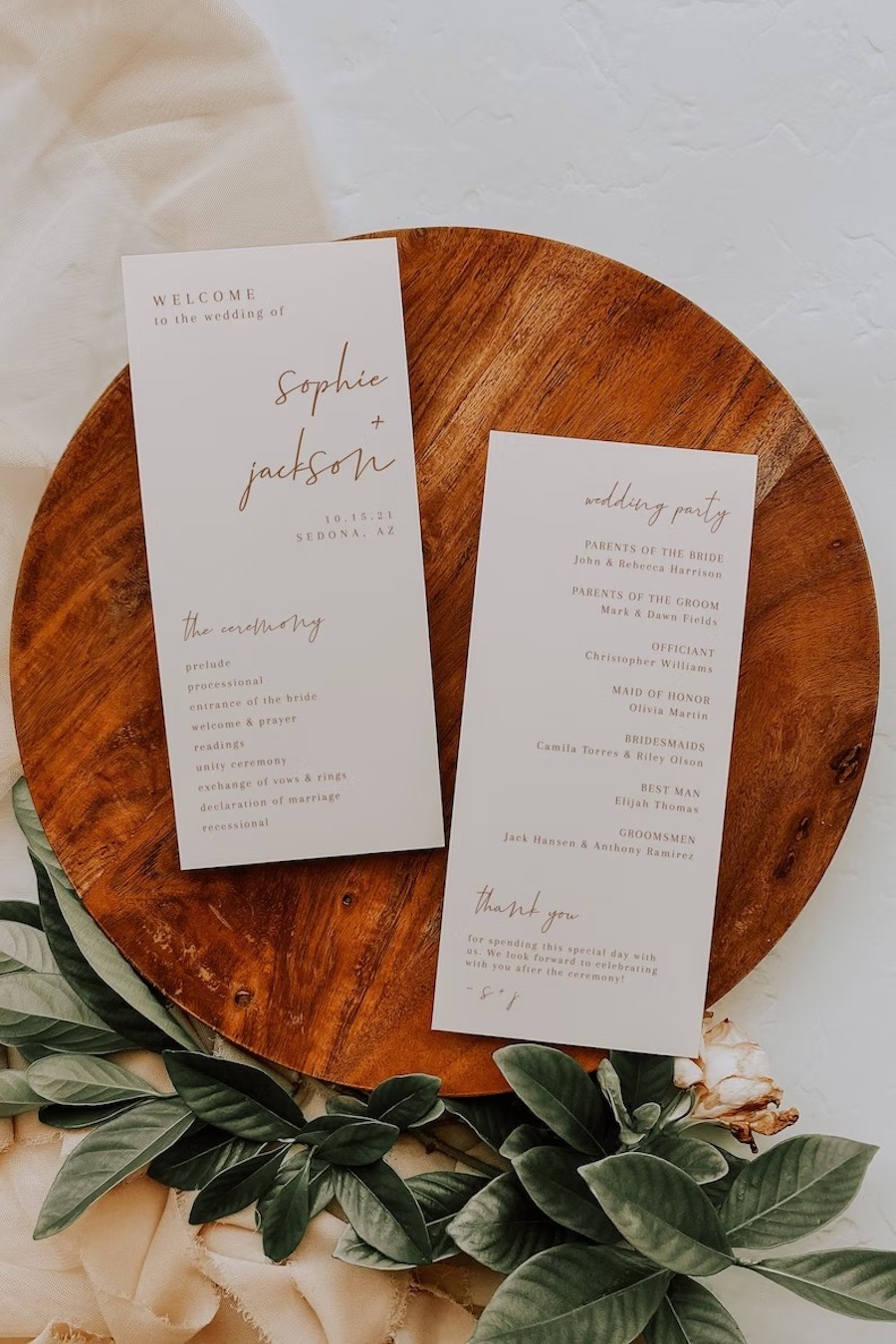 29 Unique Wedding Program Examples to Elevate Your Ceremony