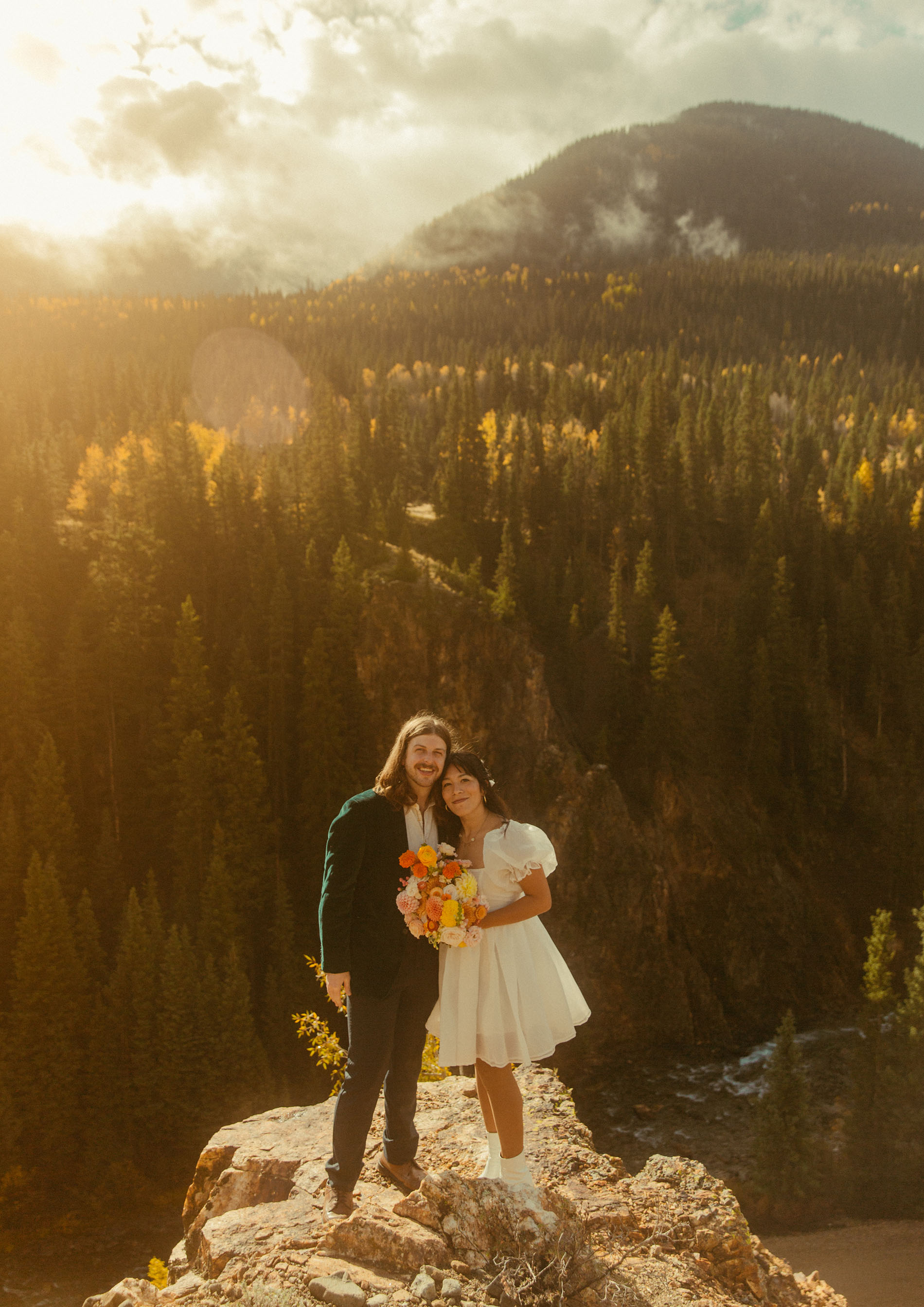 This Intimate 70's-Inspired Colorado Mountain Wedding Featured TWO ...