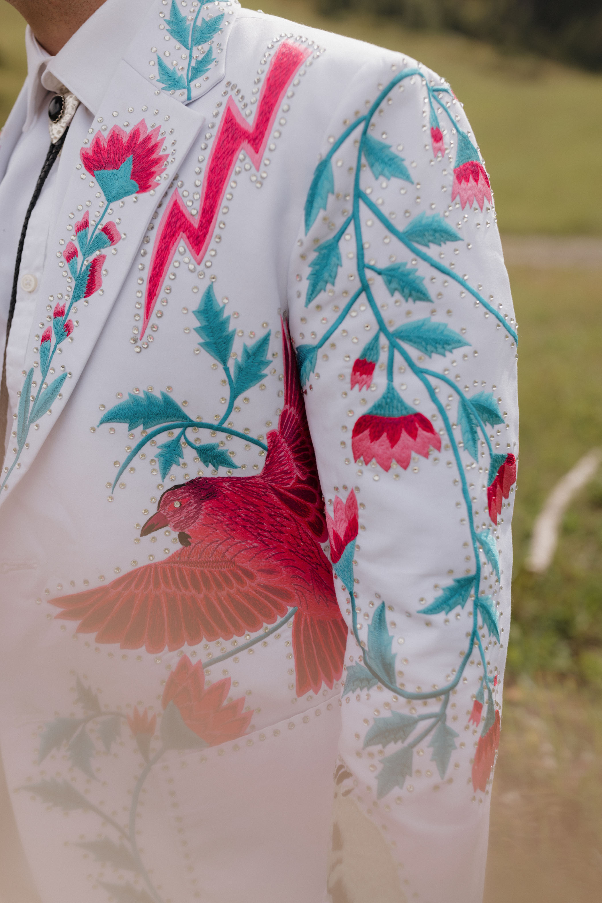 This Bride Wore a Sparkly Pink Wedding Dress for Her Colorful Wedding!