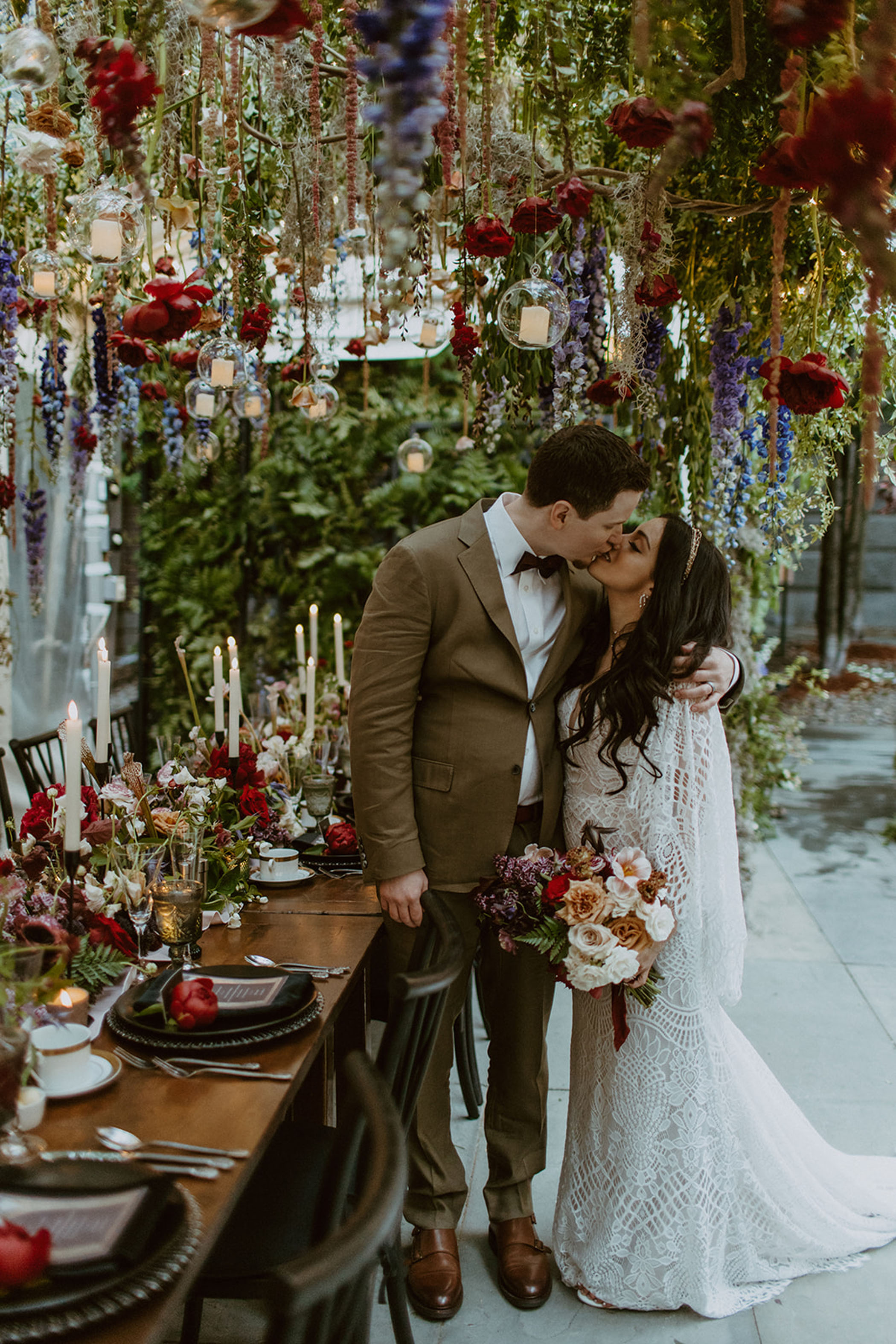This Moody, Boho Secret Garden Micro Wedding Was A Flawless Floral Fantasy