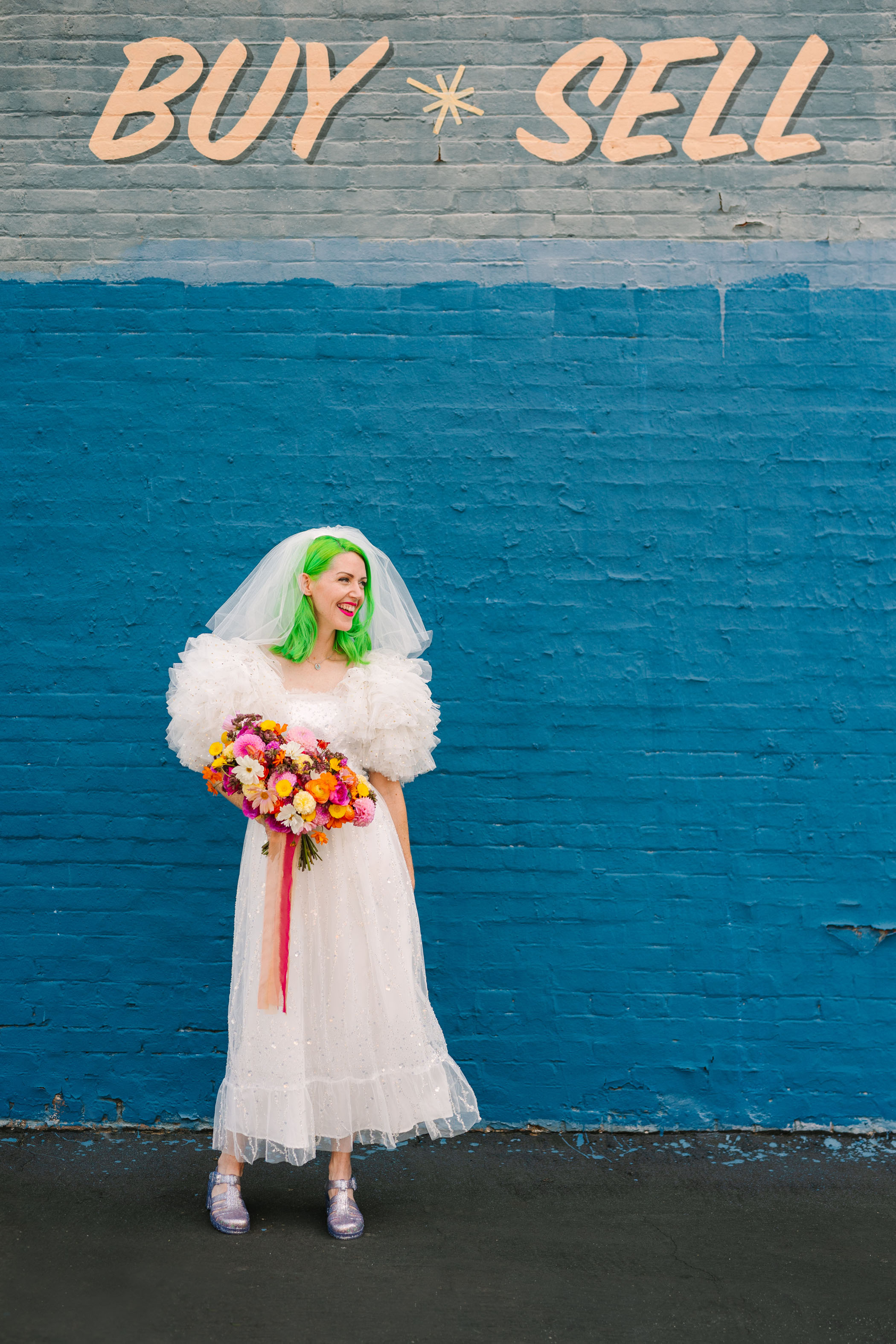 A Kooky + Colorful Highland Park Elopement...Officiated by a Puppet!