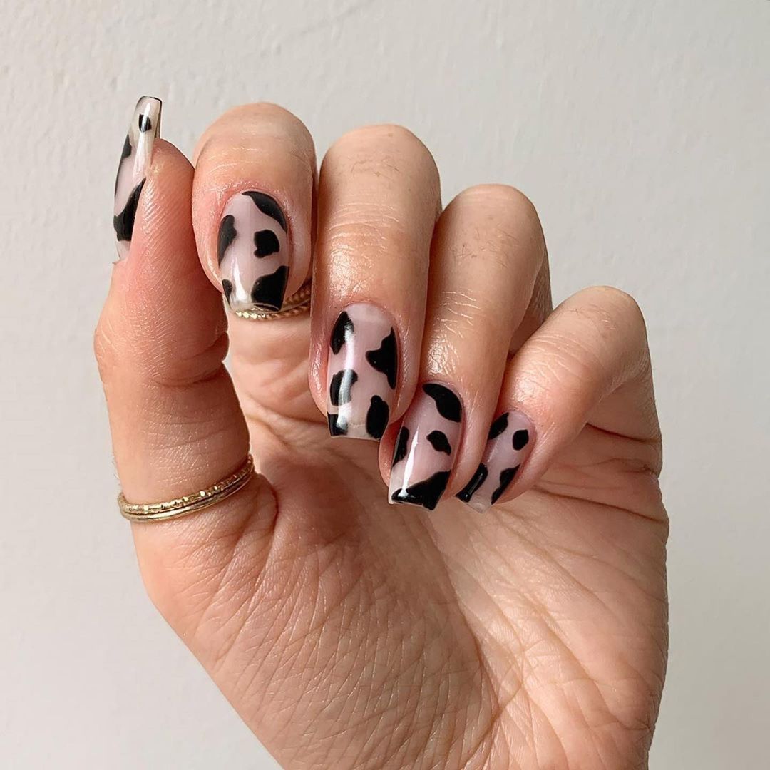 27 Cute Cow Print Nails And Designs For Any Style + Full Tutorial