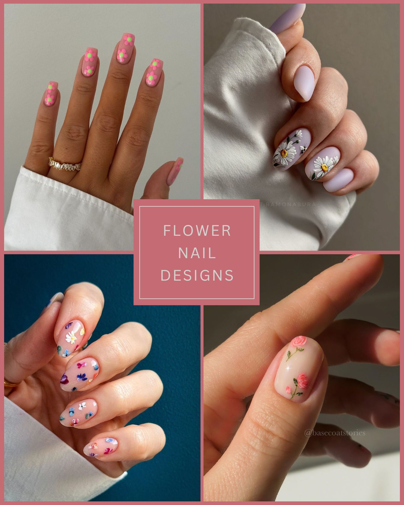 33 Elegant Flower Nail Designs From Simple to Intricate Florals