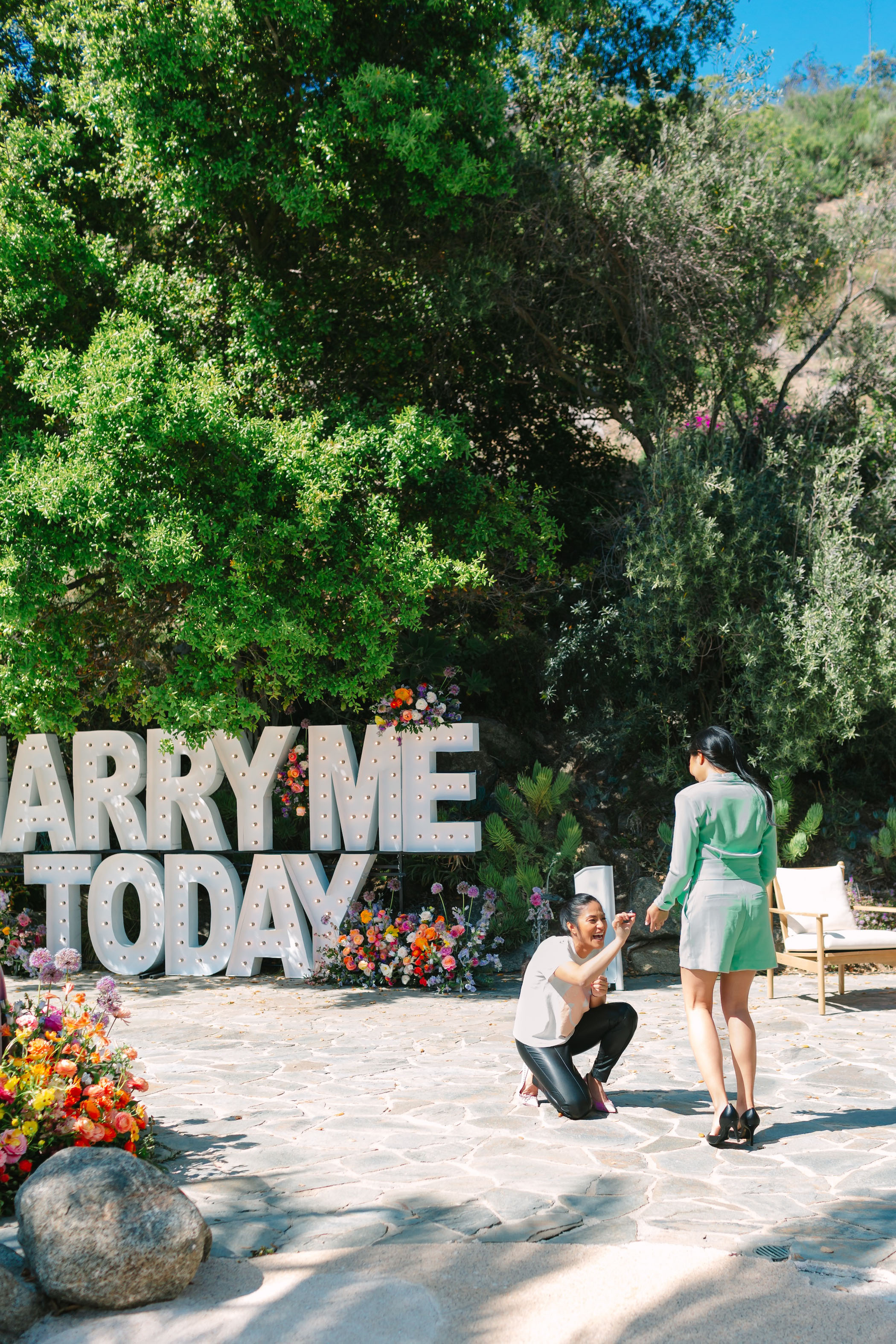 "Marry Me Today!" A Colorful Surprise Proposal *and* Wedding