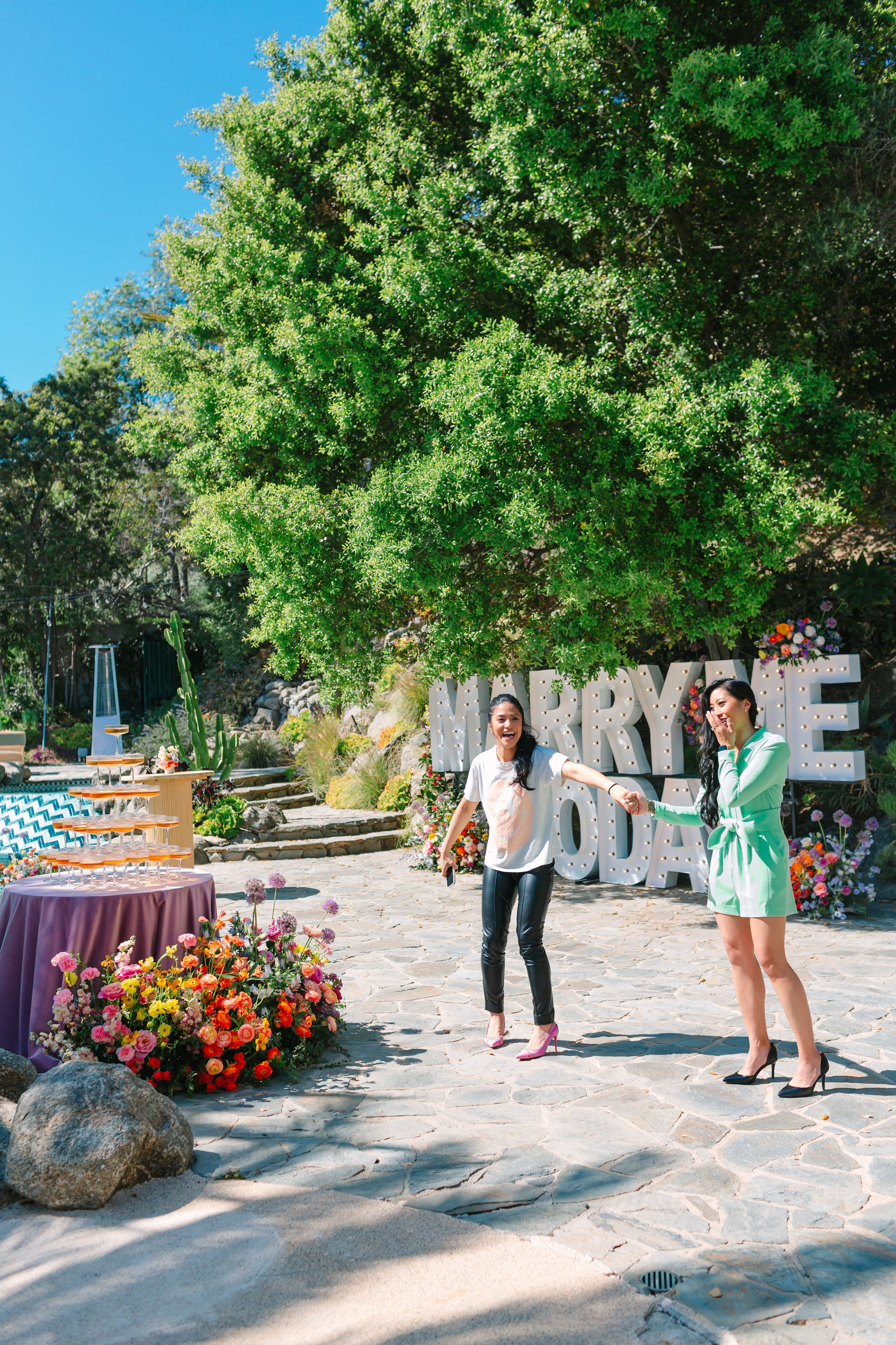 "Marry Me Today!" A Colorful Surprise Proposal *and* Wedding