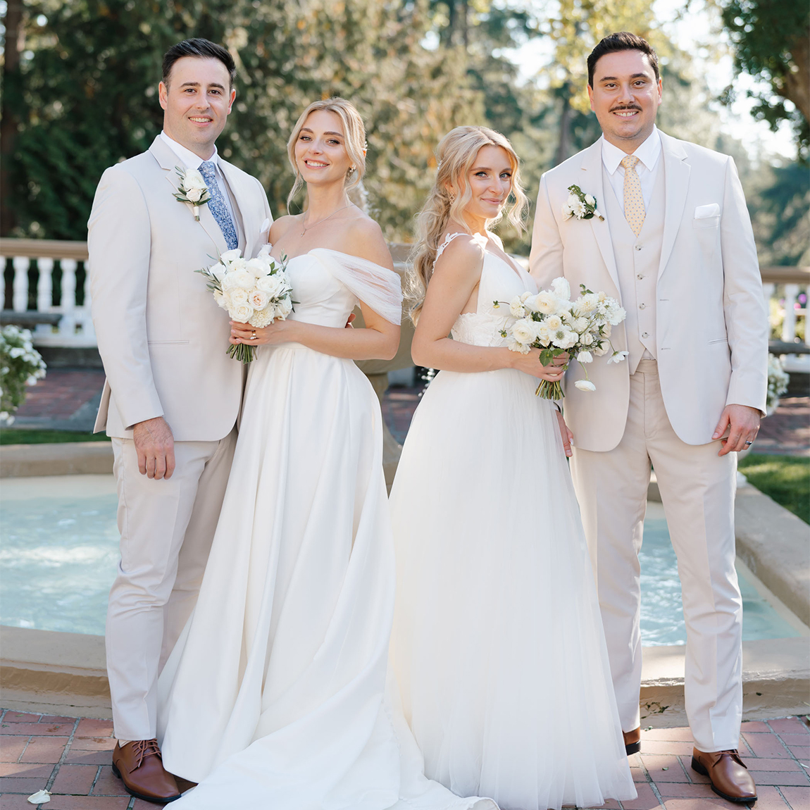 Two Sisters Sharing A Wedding Day - An Italian Garden Inspired Double ...