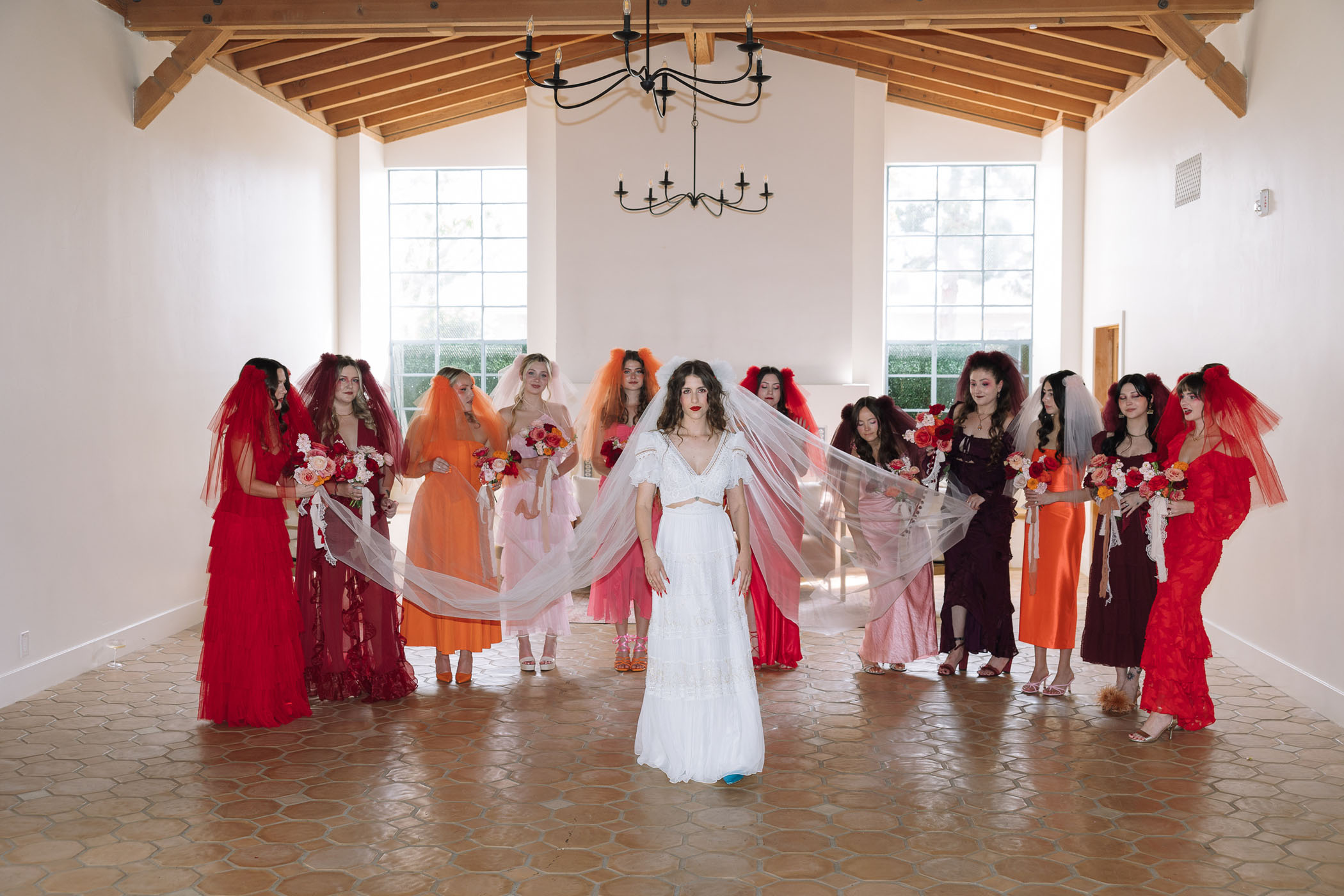 Rich Reds and Iconic Looks for this Creative California Wedding