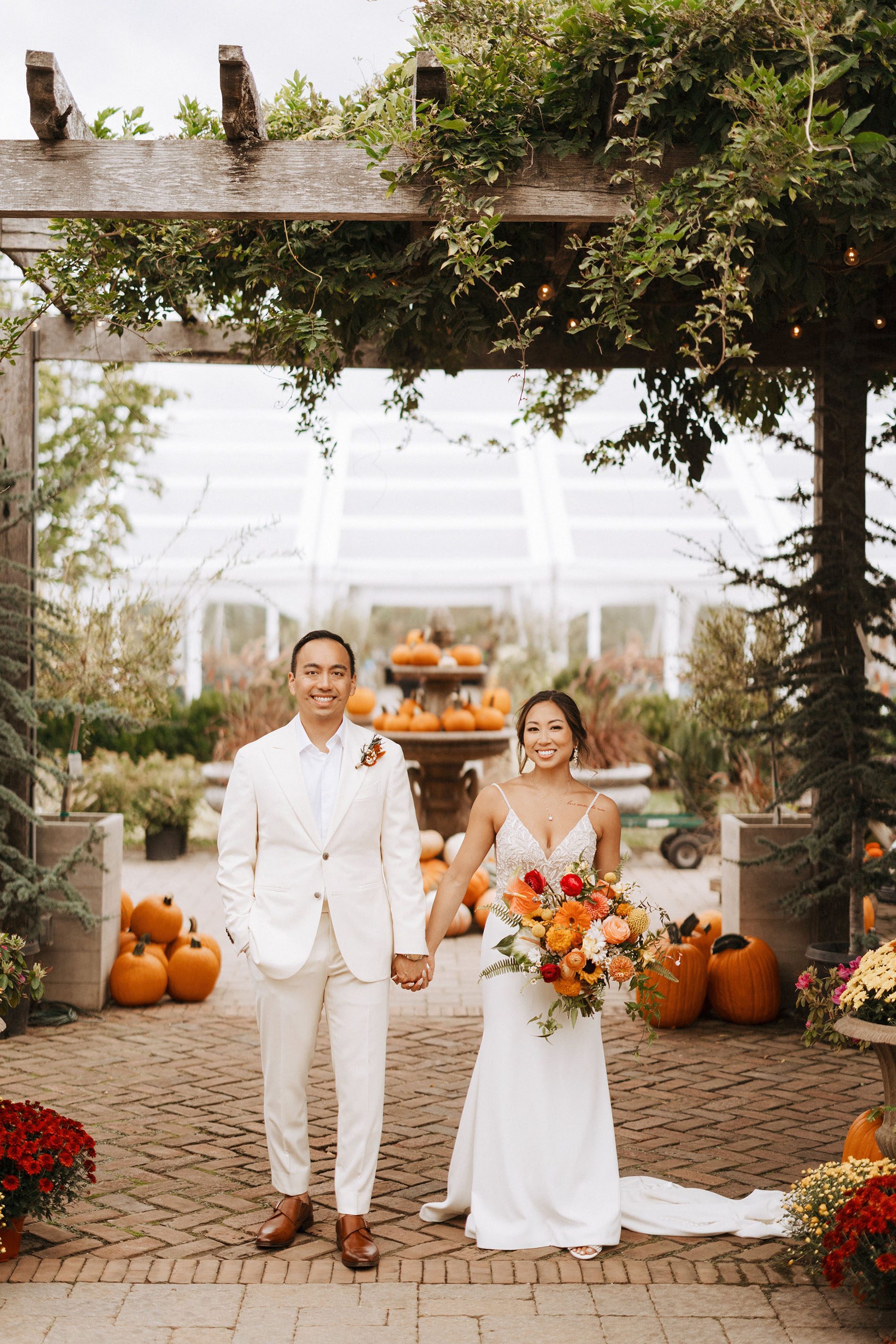 A Fun Fall Garden Wedding With Dazzling Disco Flair