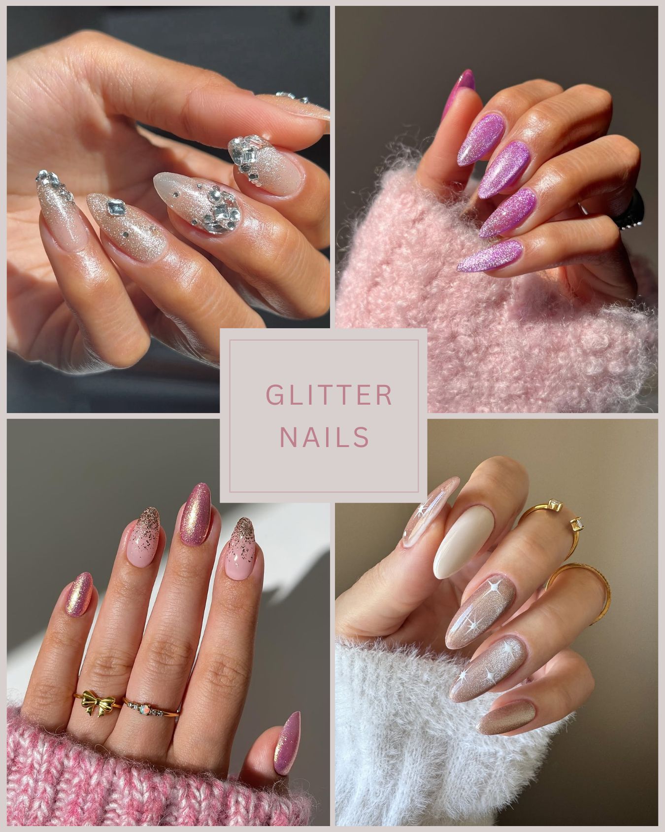 25 Sparkly Glitter Nails Designs and Ideas Sure To Make The Whole Place ...