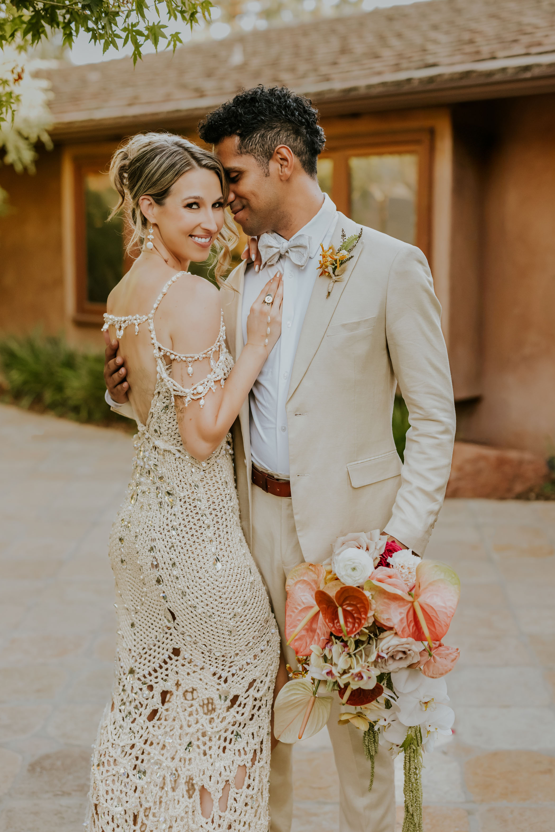 Tied the Knot in Style: This LA Bride Crocheted Her Own Wedding Dress!