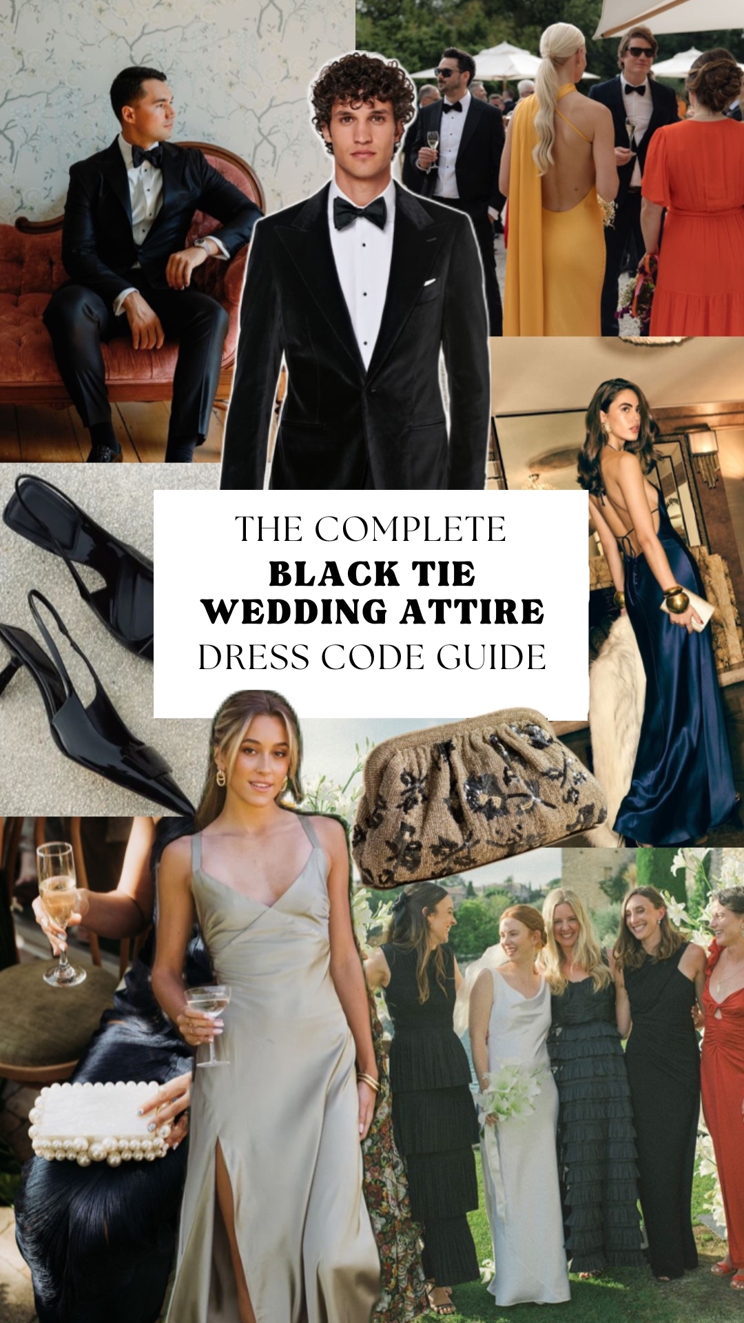 Expert-Approved Breakdown Of The Black Tie Wedding Attire Dress Code ...