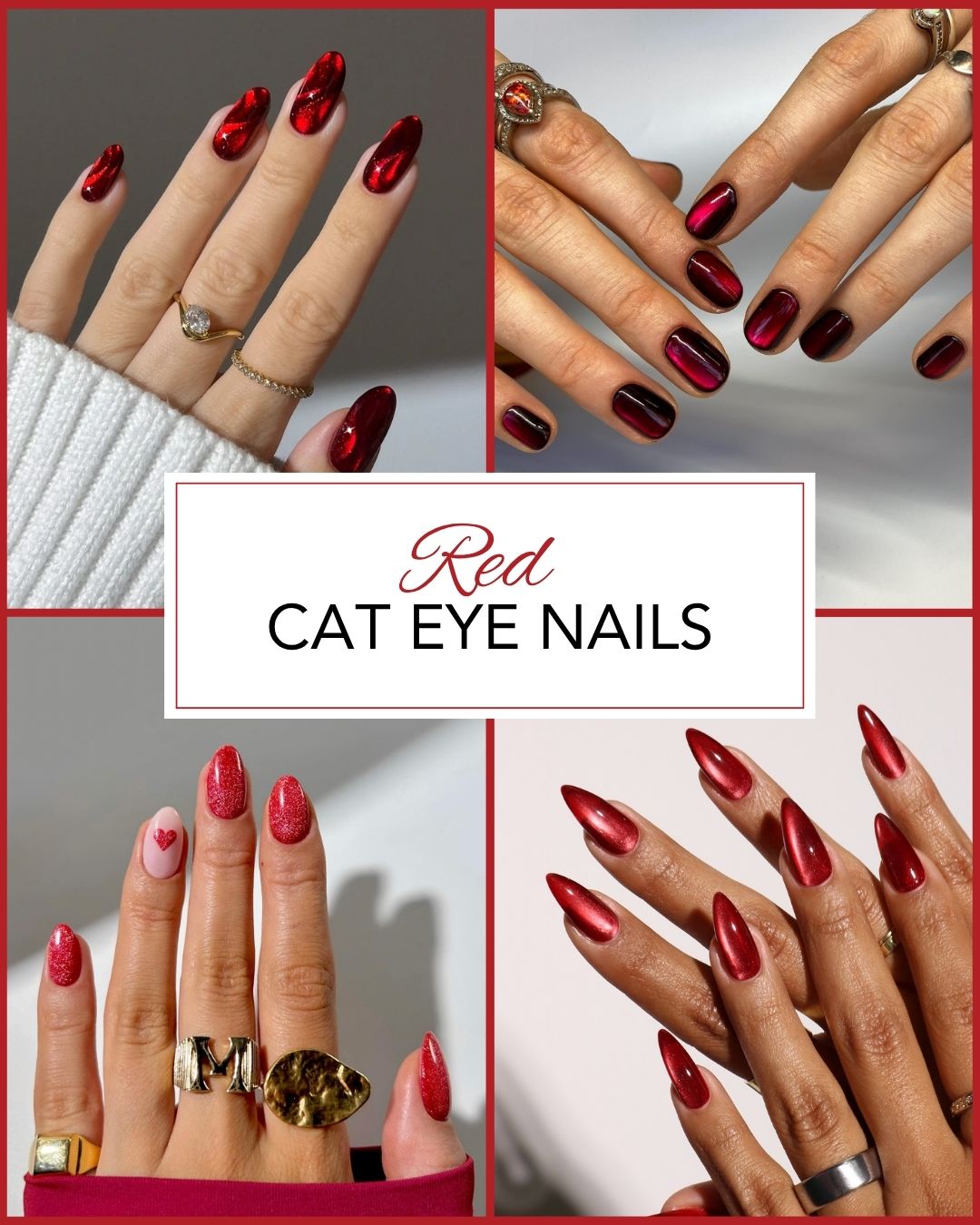 Red Cat Eye Nails: 18 Cherry and Ruby Designs for 2026